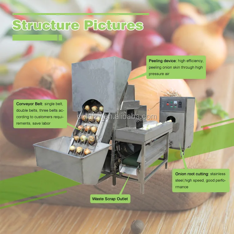 Automatic Onion Peeling Machine/ Onion Peeler/ Electric Onion Chopper ...