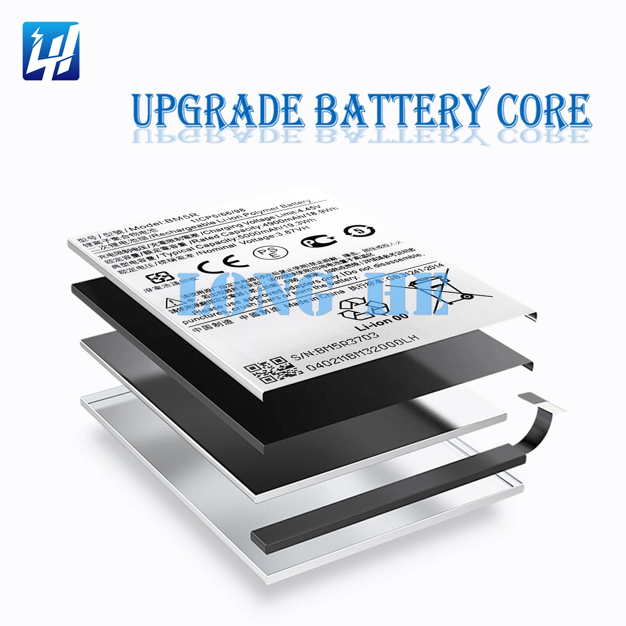 3.87V 5000mAh BM5R Rechargeable Battery for Xiaomi Redmi 12 5G - 1 Year ...