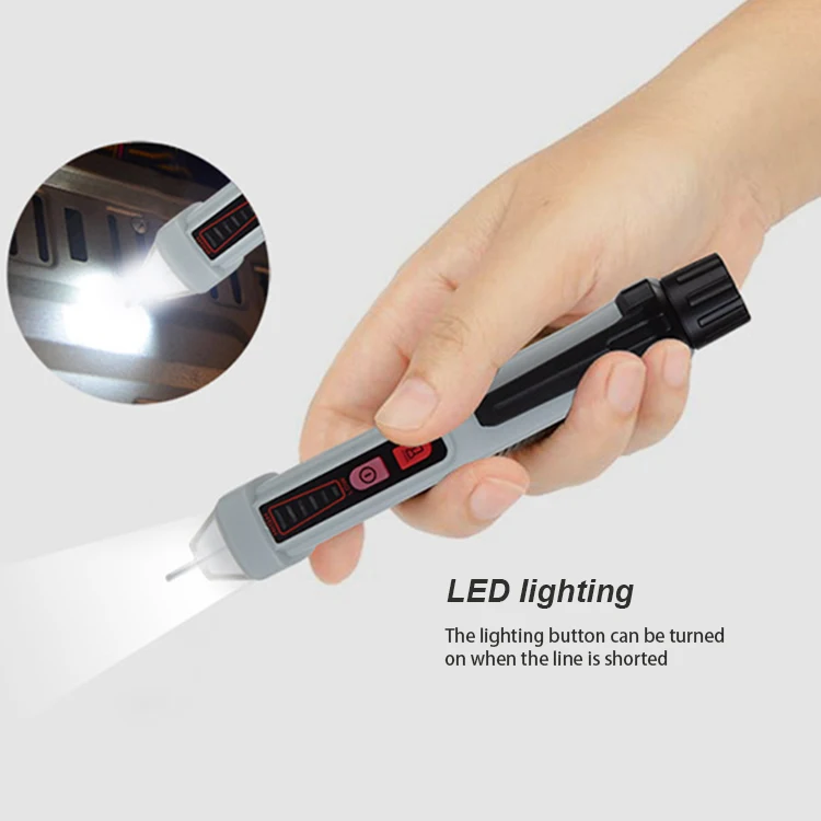 12-1000v Ac Electric Induction Test Pen Digital Voltage Detector Tester ...