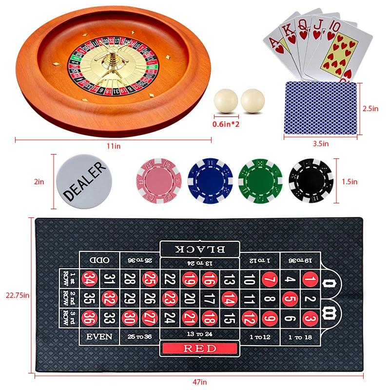 Deluxe Wooden Roulette Wheel Set - Precision & Entertainment