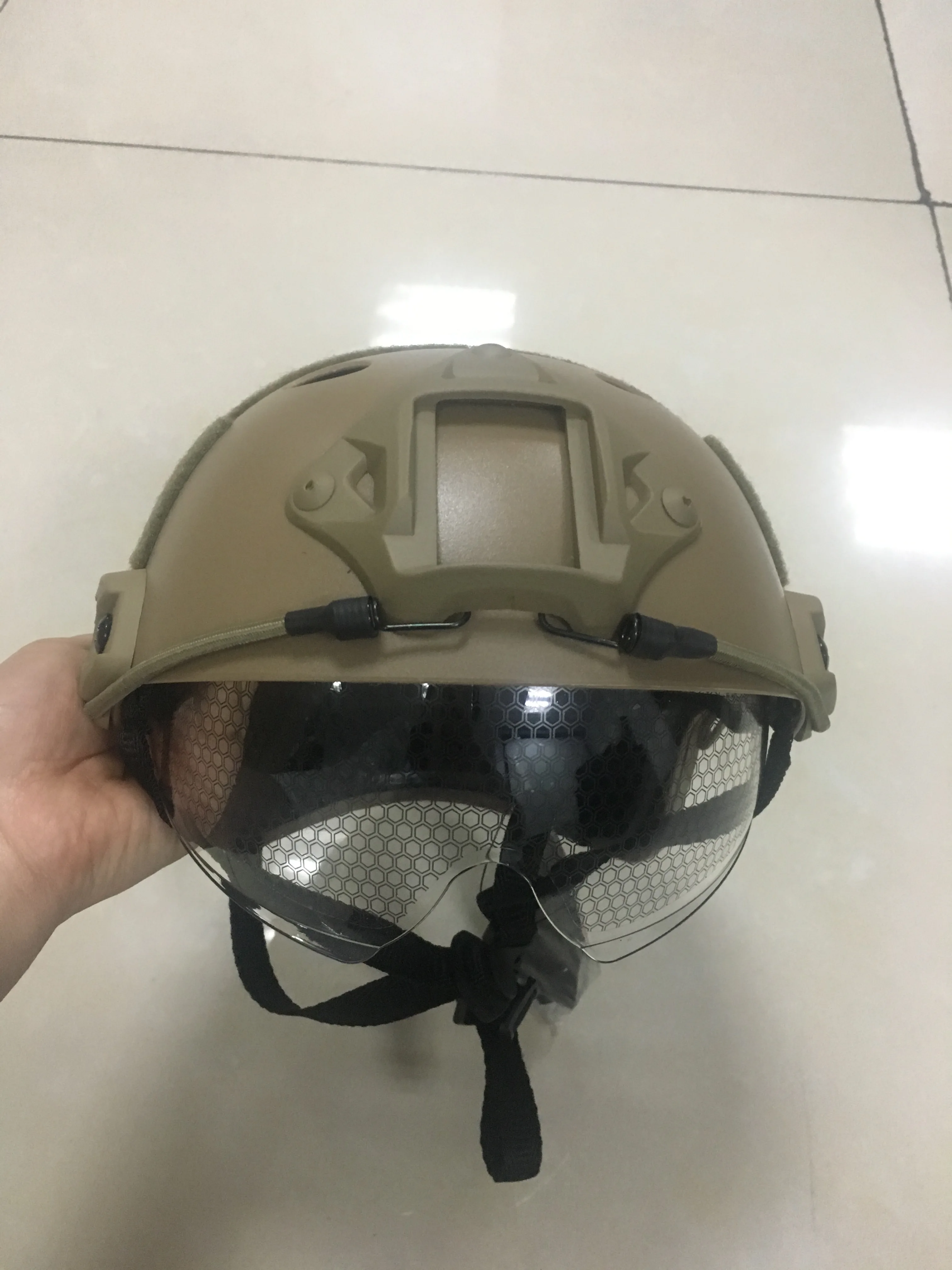 Tactical Fast Helmet With Visor Military Abs Safety Helmets Police ...