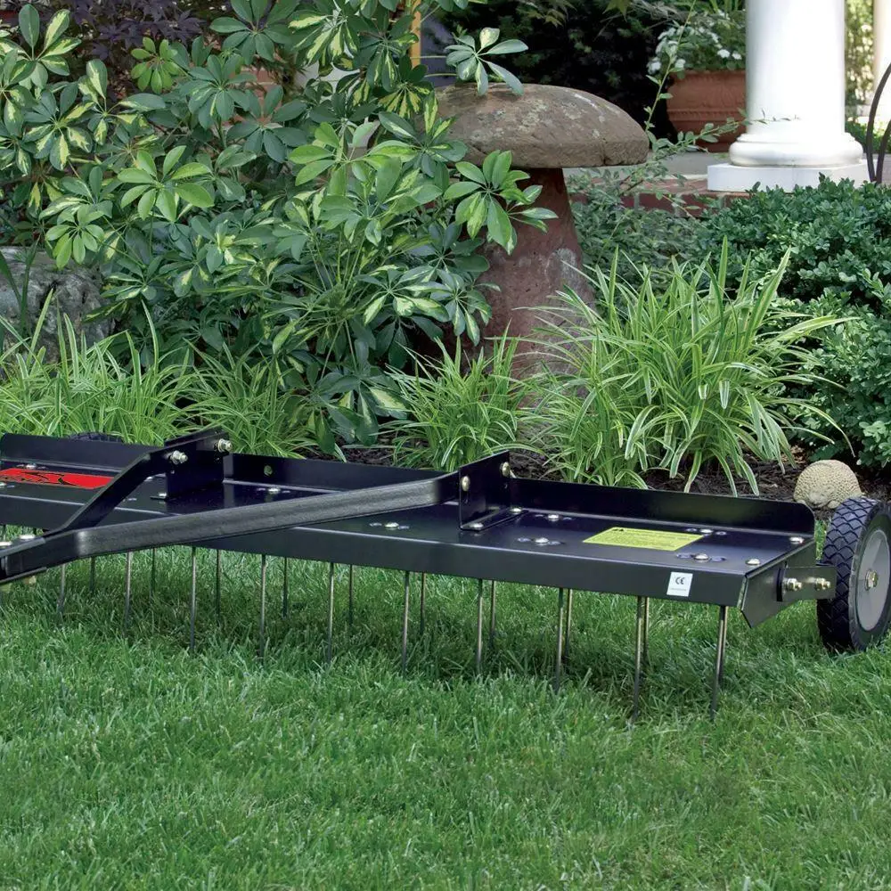 Dethatcher Tow Behind Thatch Yard Lawn Grass Tractor Adjustable Steel ...