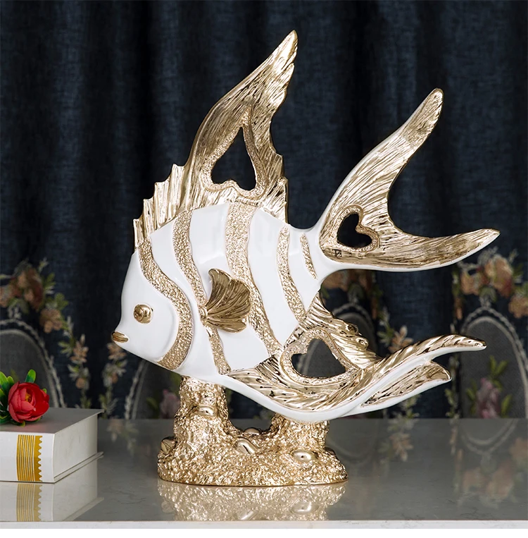 Arts And Crafts Creative Decoration Tropical Fish Resin Statue - Buy ...
