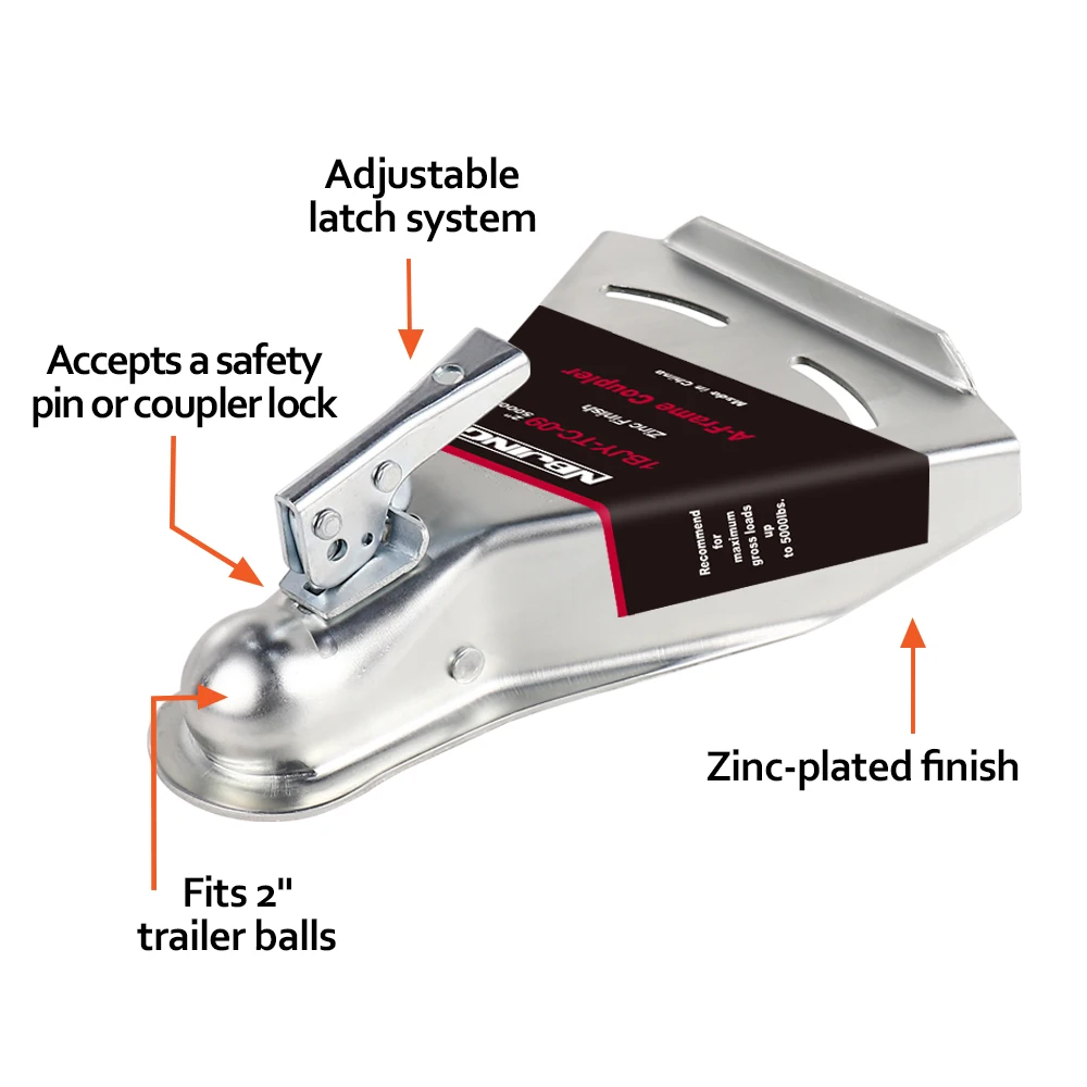 Heavy-duty 2inch A-frame Coupler For Easy Trailer 5000 Lbs Zinc Quick ...