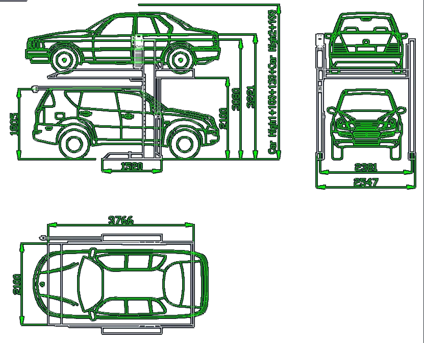 2 Post Car Parking Lift - Efficient Garage Solutions