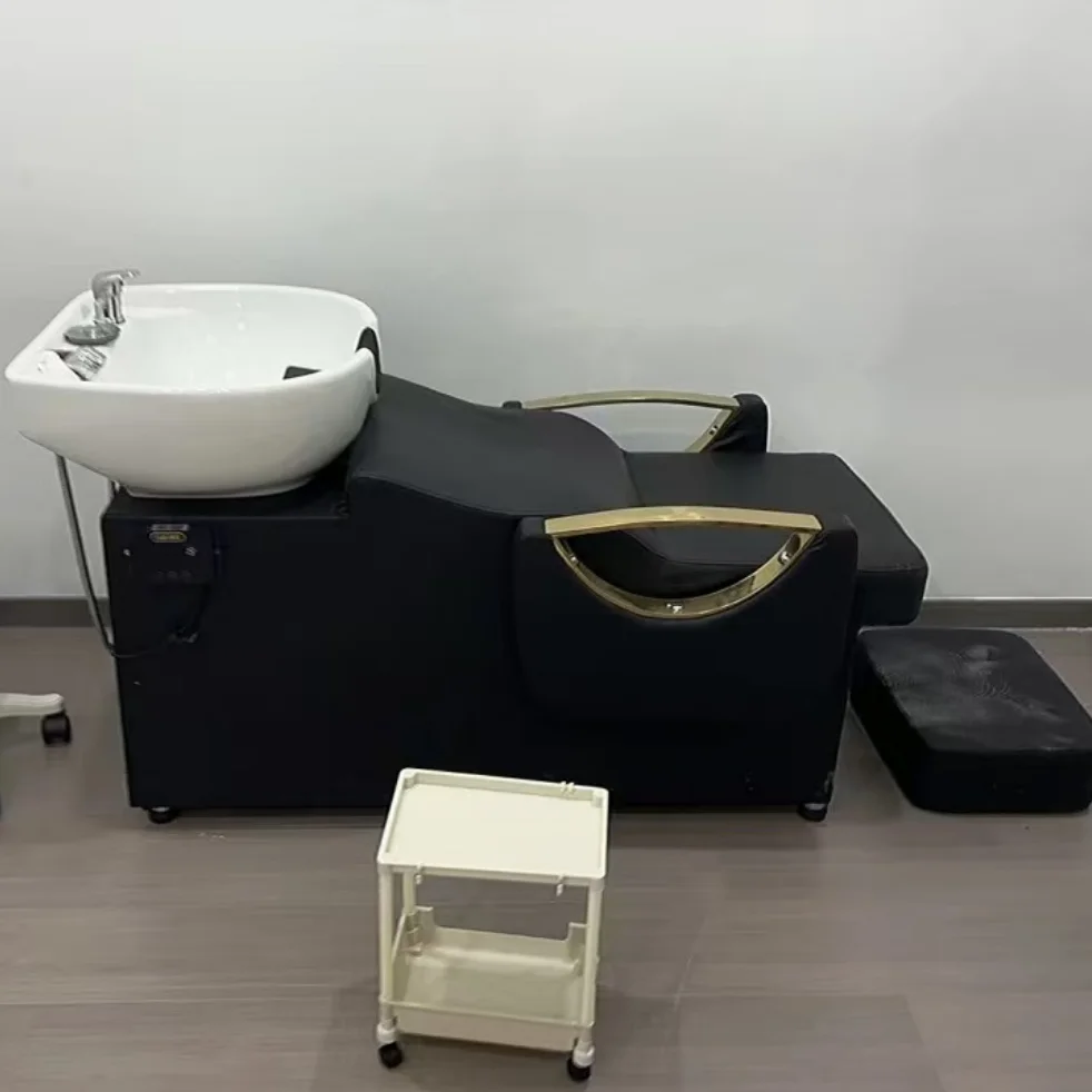 Beauty Salon Barber Shampoo Backwash Unit Sink Station White Black ...