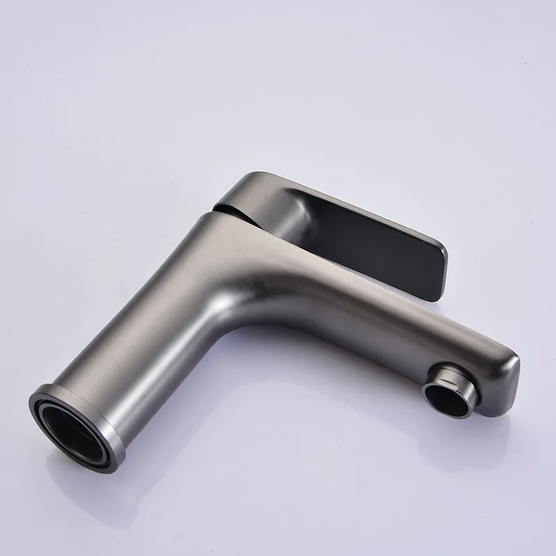 Modern Single Handle Stainless Steel Gun Grey Faucet Cold and Hot Water ...