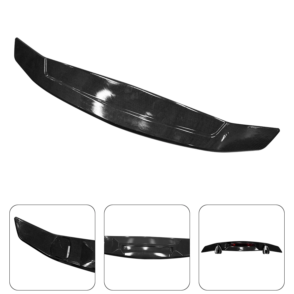 Universal Rear Trunk Lid Ducktail Spoiler Wings Cars Black Carbon Parts ...