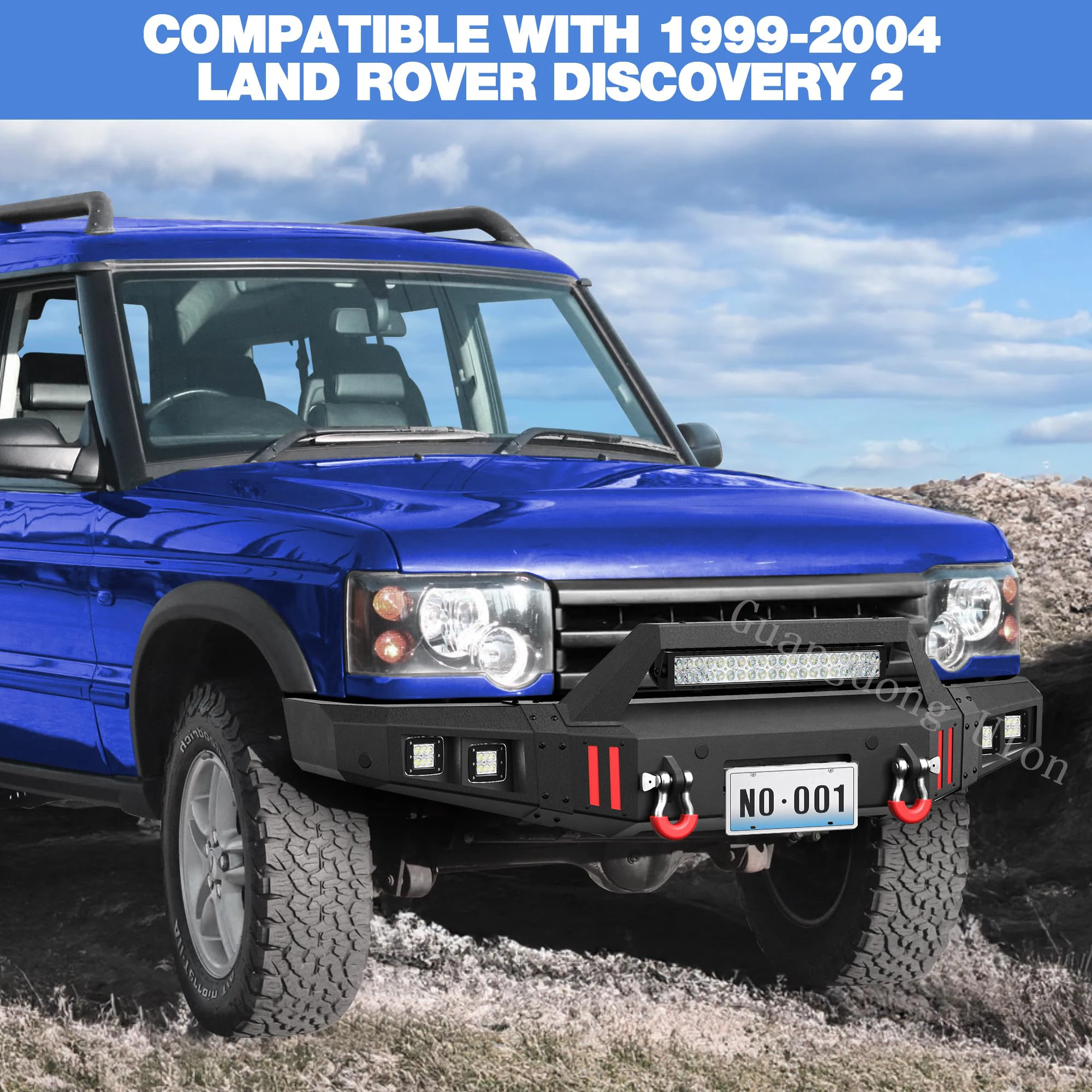 Front Bumper Full Width for Land Rover Discovery 2 1999-2004