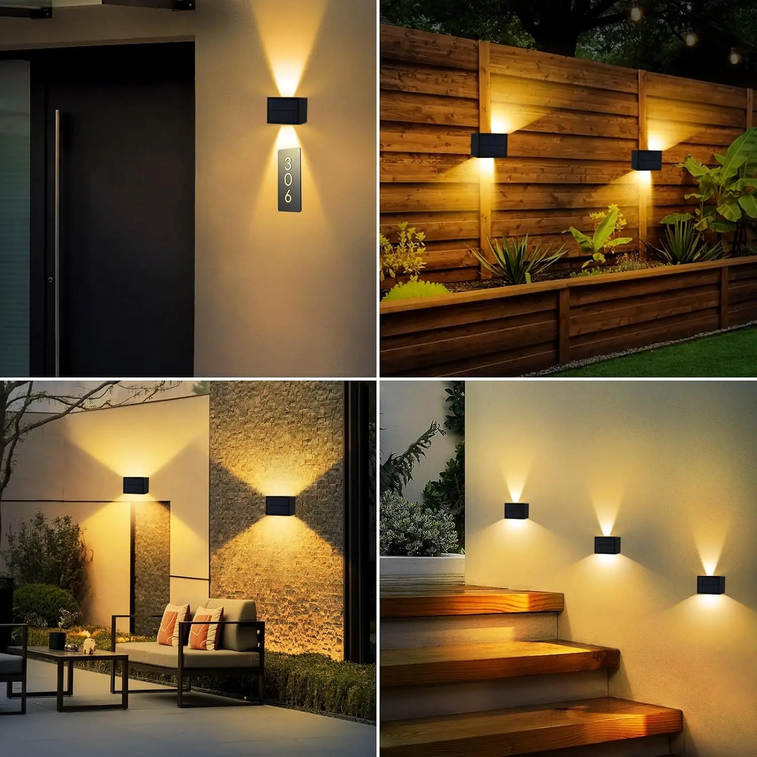 Outdoor Waterproof Garden Fence Garage Adjustable Beam Angle Up And ...