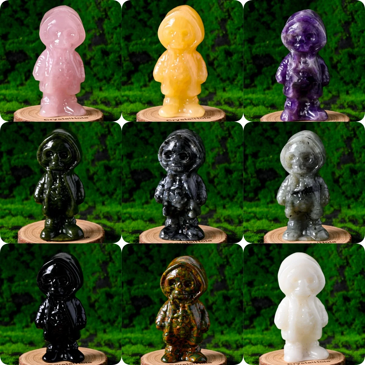 Hot Sale Halloween Gift Crystal Jack Carving in Black Obsidian ...