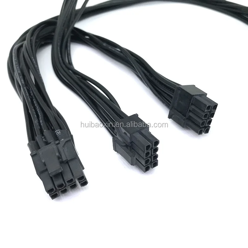 Custom OEM Pcie 8pin 6+2pin Male to Dual 8pin Male Power Cable for Gpu ...