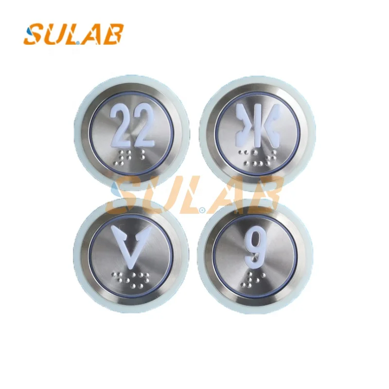 Bst Elevator Cop Lop Hop Round Press Push Button With Braille A4n18639 A3n18489 A4j18481 Lift ...
