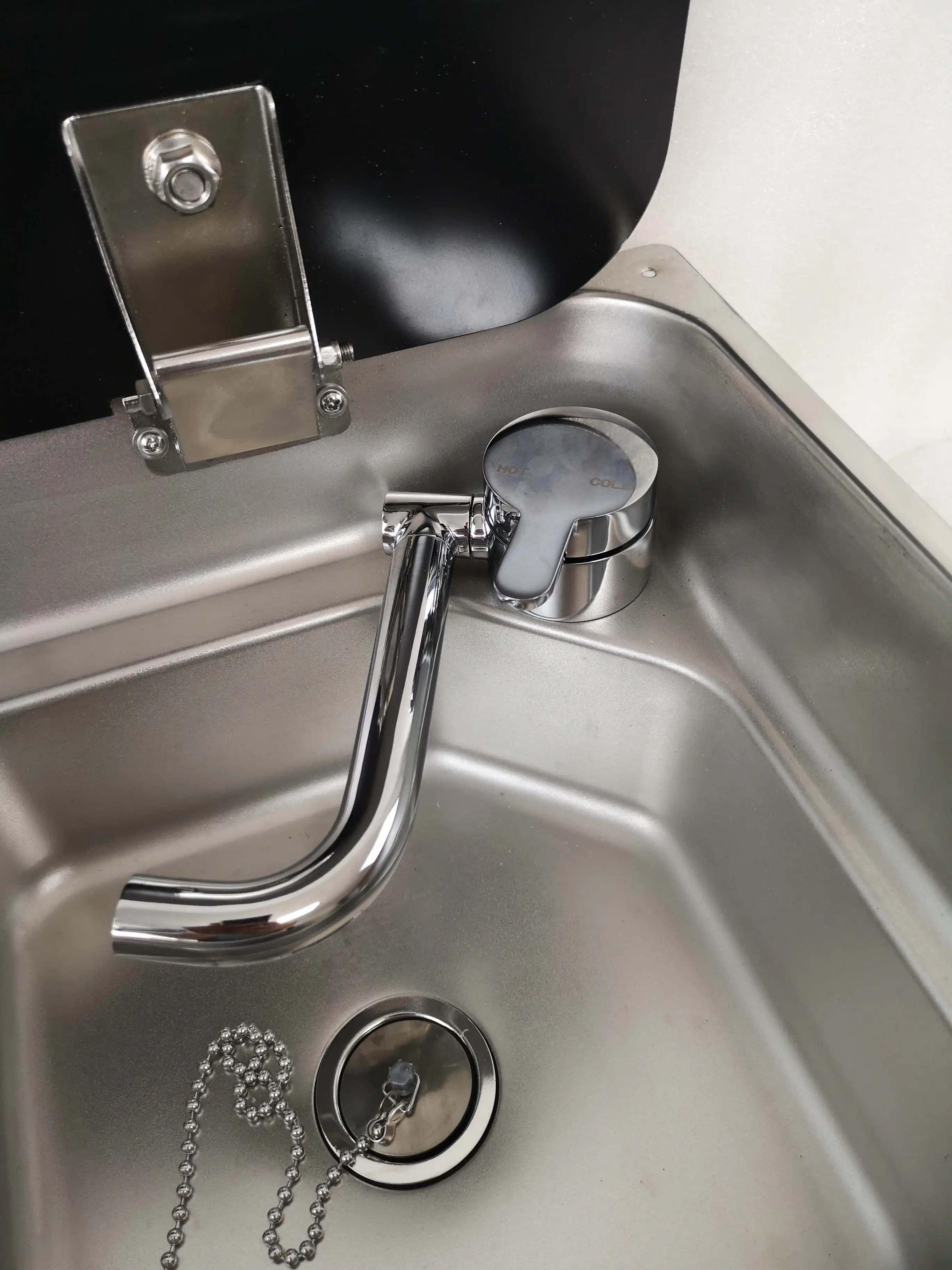 Low Profile Folding Hot Cold Water Faucet Tap Rv Caravan Marine Boat Gr ...