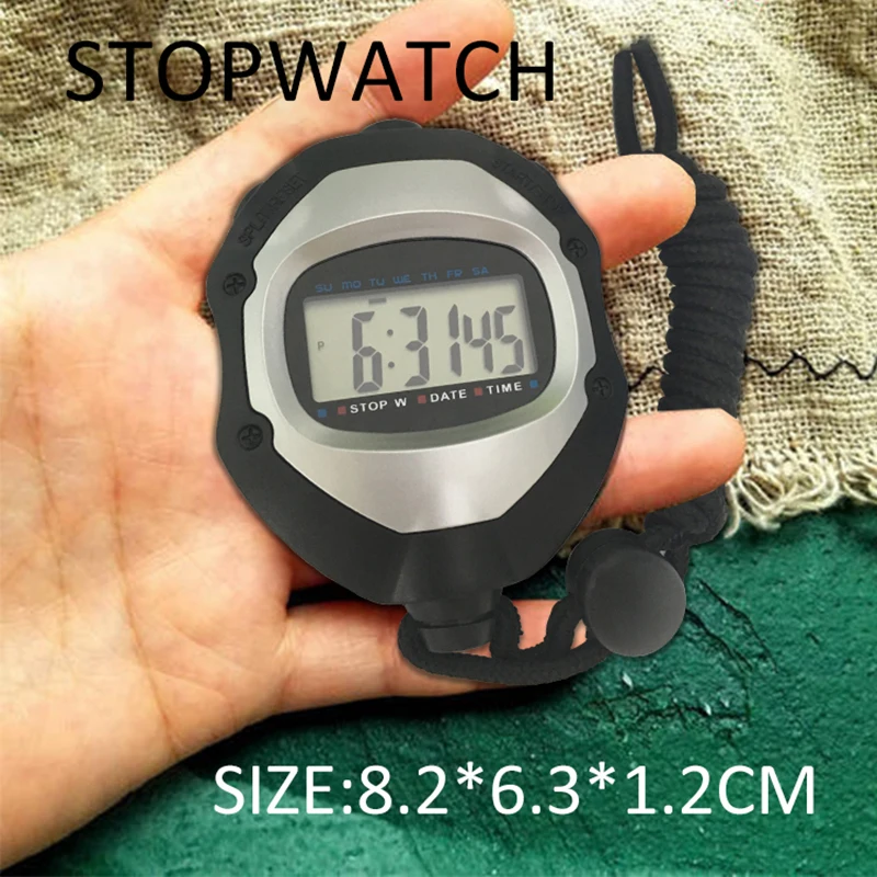 Abs Digital Arm Sport Watch Pedometer 1/2/3 Rows Stopwatch With Lanyard ...
