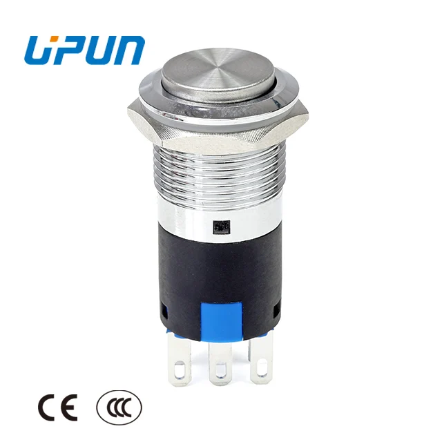 La130-16j -22th Waterproof Metal Push Button 16mm High Flush Button ...