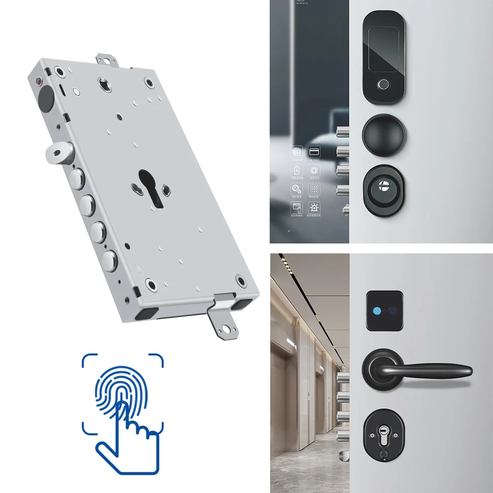 Italian Style Smart Electric Door Lock Biometric with Key for Automatic ...