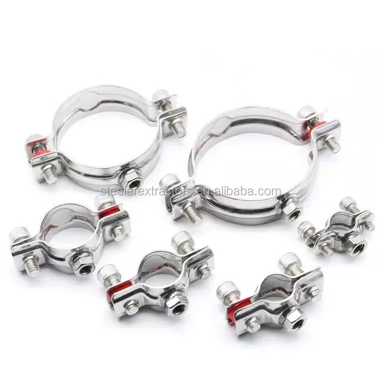 SS304 Stainless Steel Pipe Bracket with Nut and Clamps