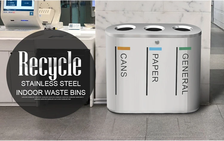 3 in 1 Container Waste Bins - Efficient Recycling Solutions