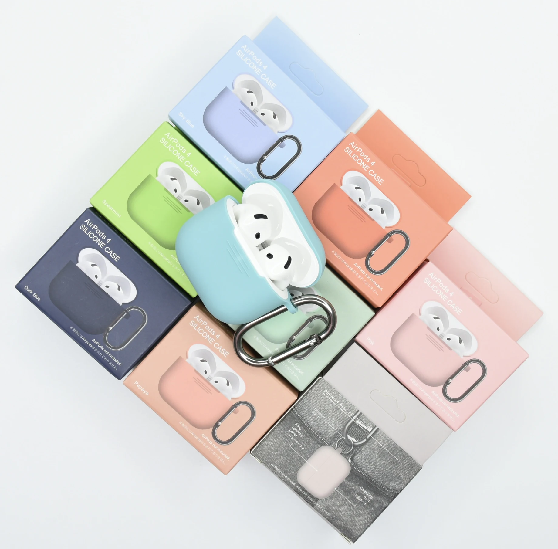 Box Package Headphone Full Protective Cover for airpod 4 Soft Liquid ...