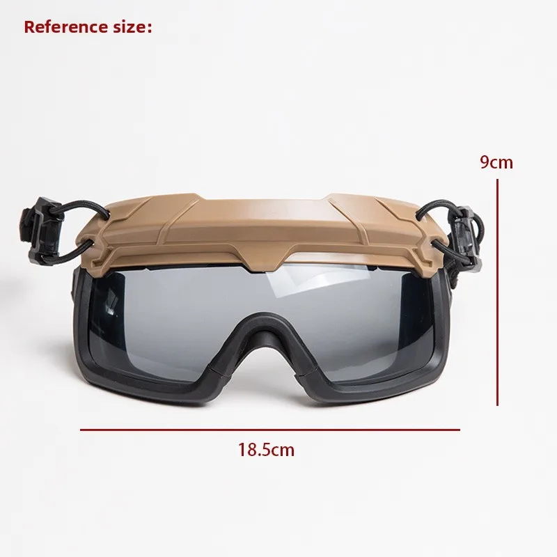 FMA Tactical Helmet with 3mm Thickness Anti-Fog Split Goggles CS Field ...