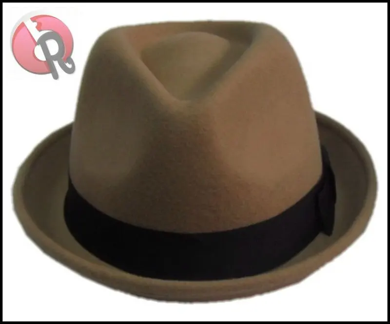 Men's Wool Felt Hat Borsalino Jewish Hat Fedora Panama Style Hat