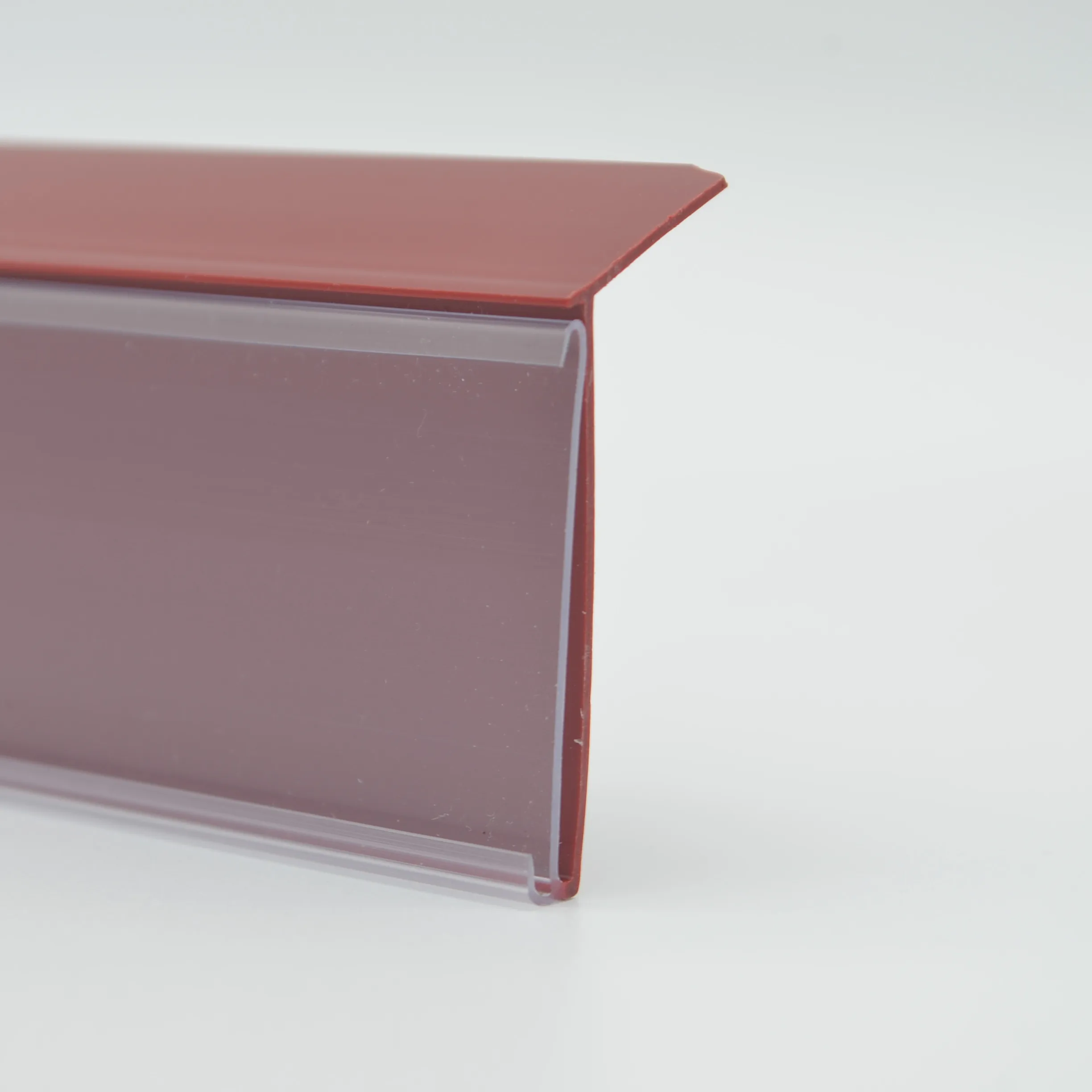 Pvc Plastic Label Holder Extrusion Profile With Tape Shelf for ...