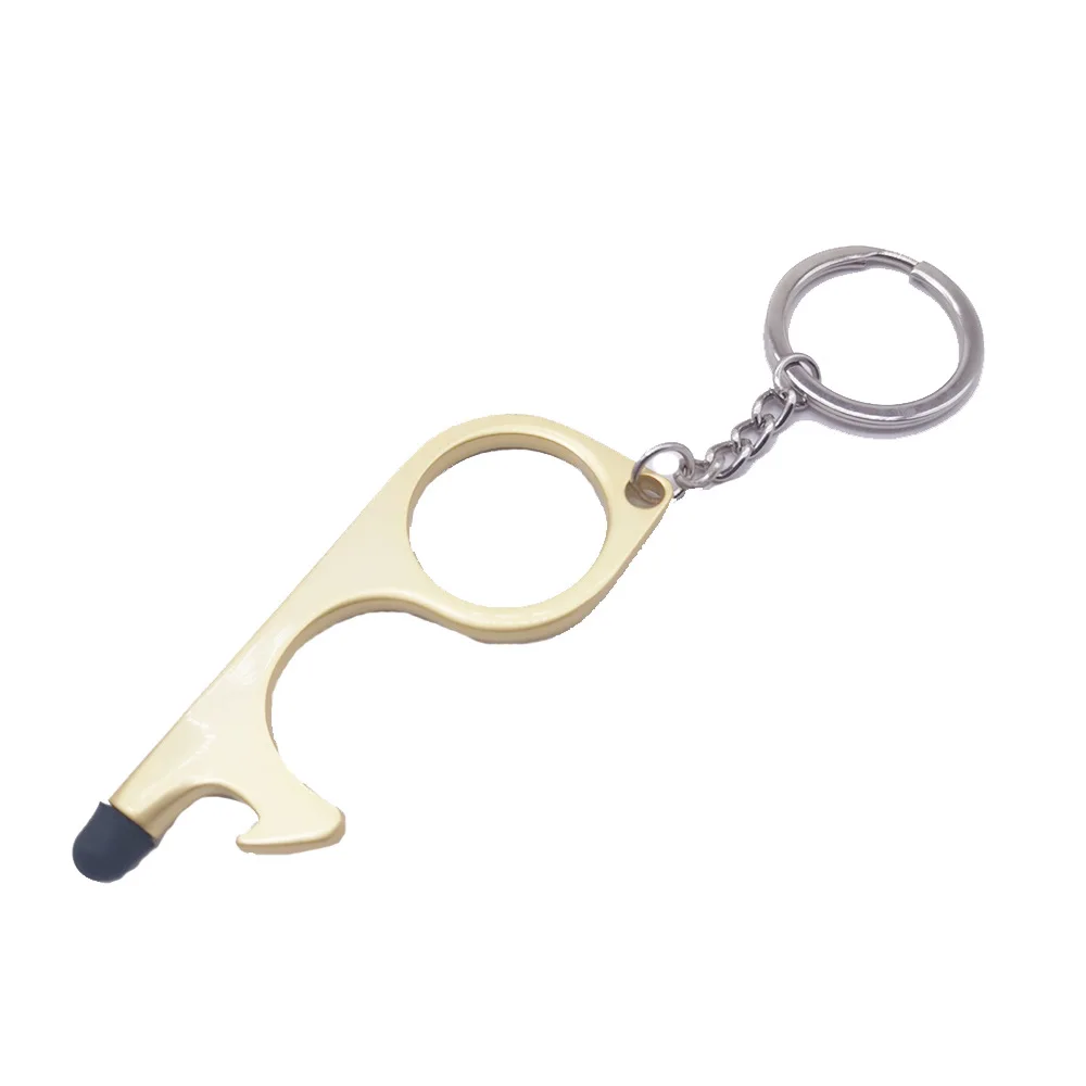 Multifunctional Hand Tool Edc Metal Keychain Door Opener No Touch ...