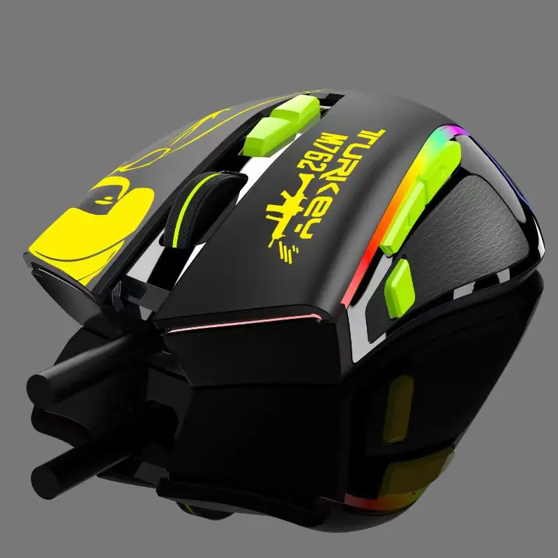 8 Keys Mouse Gaming Factory OEM ODM Mouse with RGB Running Horse Light ...