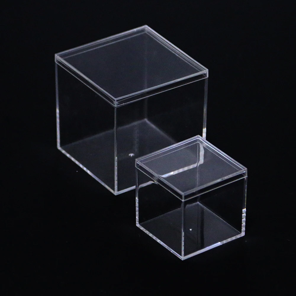 Custom Size Rectangle Clear Plastic Box Transparent Acrylic Box With ...