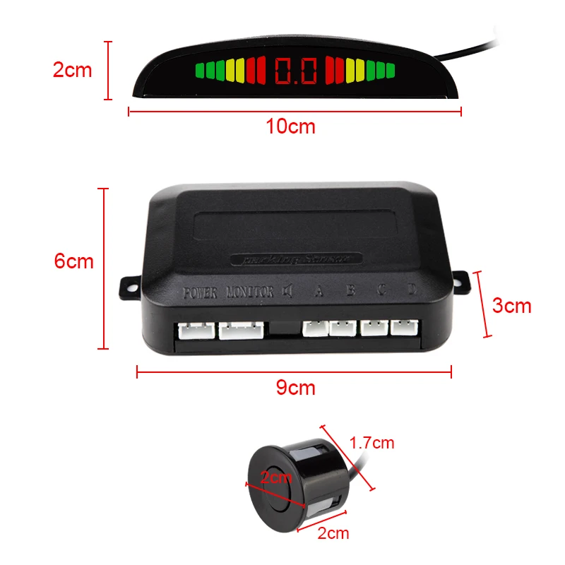 High Quality Car Led 24 Volt Parking Sensor With 4 Sensors Assist Lcd ...