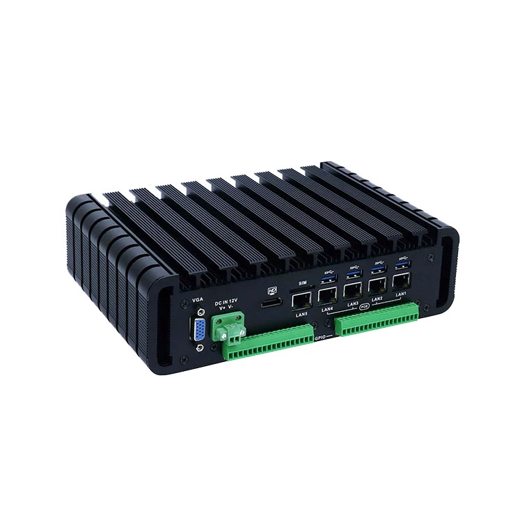 Din Rail Fanless Pc 24v Gpio Poei211 Industrial Mini Computer I5 I7 Cpu ...