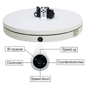 Turntable-bkl 60cm 24" Remote Control Turntable Product 360 Rotating ...