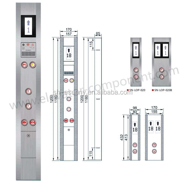 Elevator Cabin Keypad Elevator Car Drive Operate Panel With Call ...
