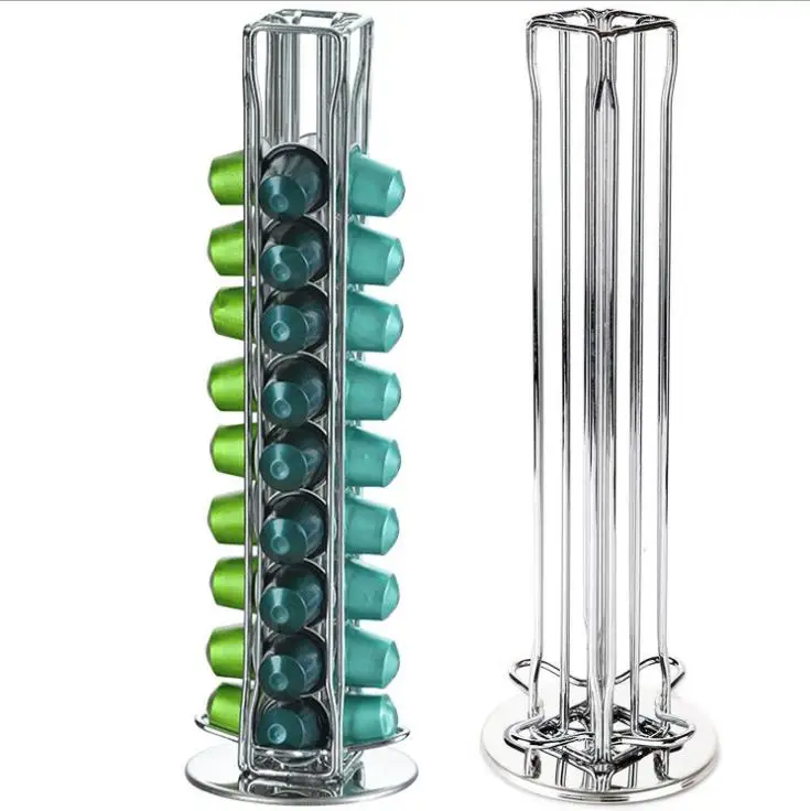 Home Countertop Coffee Station Organizer 360 Degree Rotatable Black ...