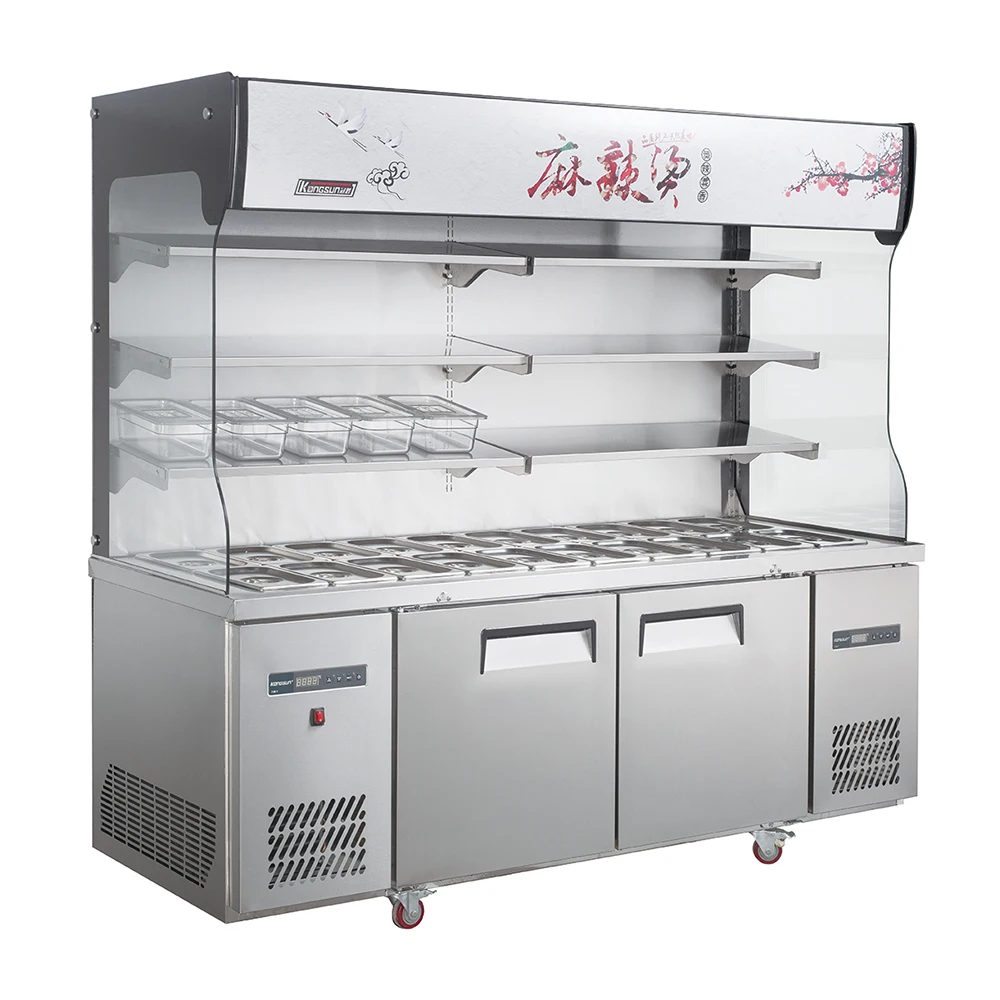 XEOLEO Commercial MaLaTang Showcase Chiller Upright Vegetable Display ...