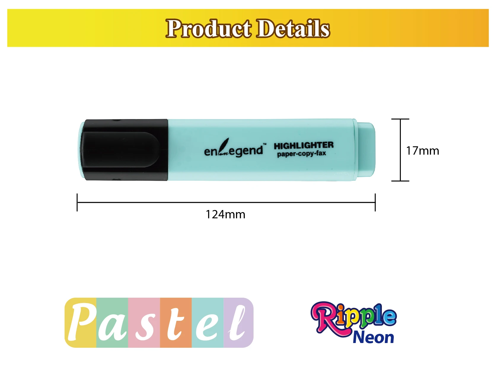 New Arrival Hot Sale Flat Shape Pastel Color Highlighter Set With ...