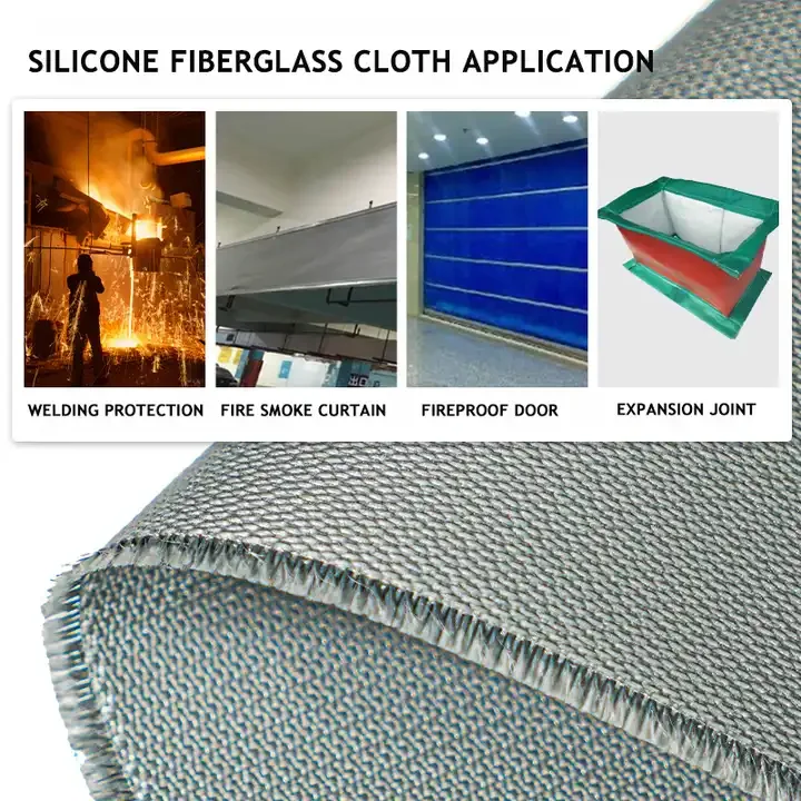 High Temperature Silicon Coated Fiberglass Fabric for Fireproof Bags