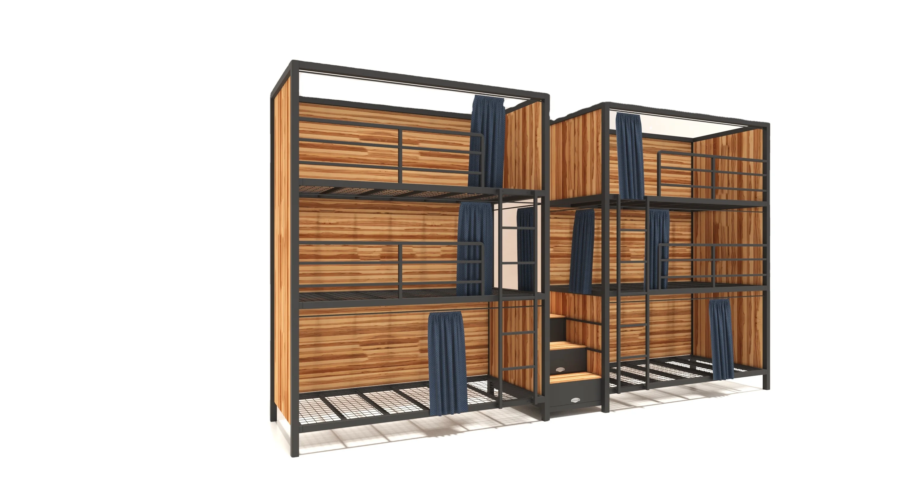 Multifunctional Single Capsule Pod Twin Loft Bed for Schools