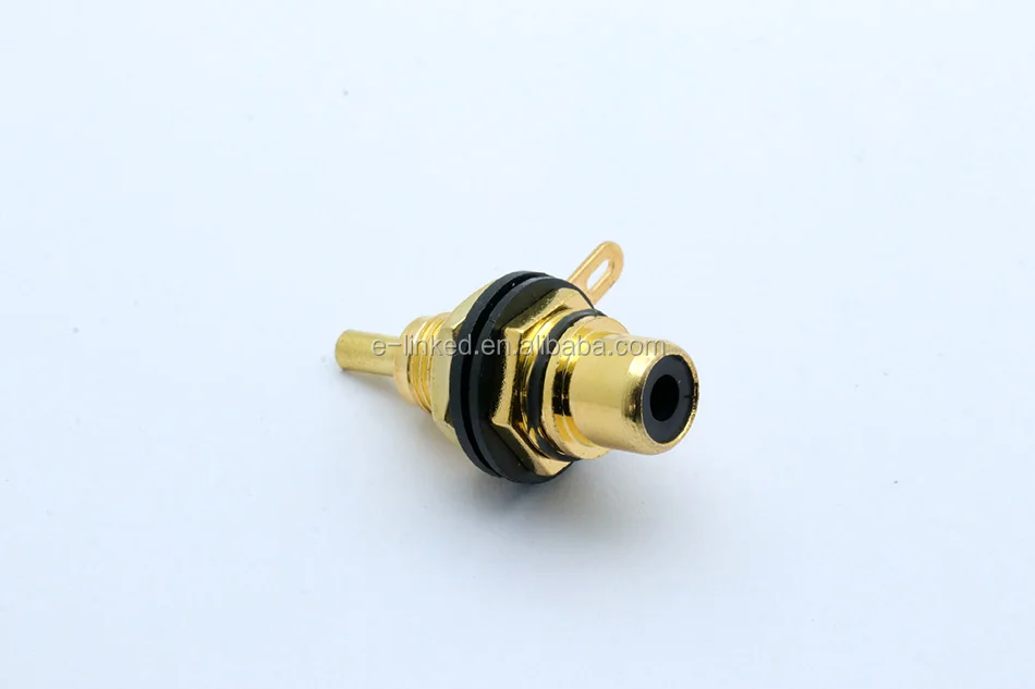 Rca Connector Gold Plated Female Jack Socket Solder Wire Connector Rca ...