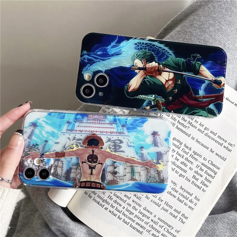 Japan Anime One Piece Zoro Ace Soft Tpu Clear Mobile Phone Case For ...
