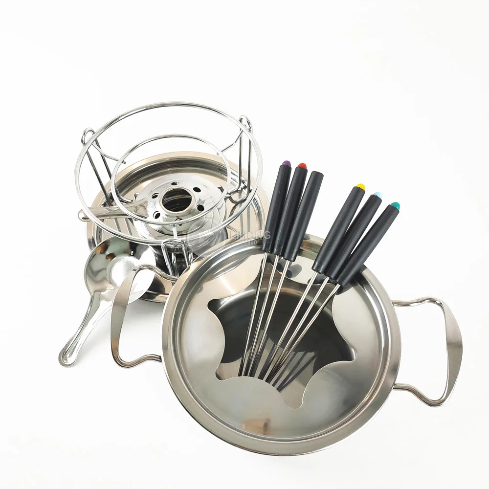 Stainless Steel Fondue Set - Perfect for Home & Restaurant