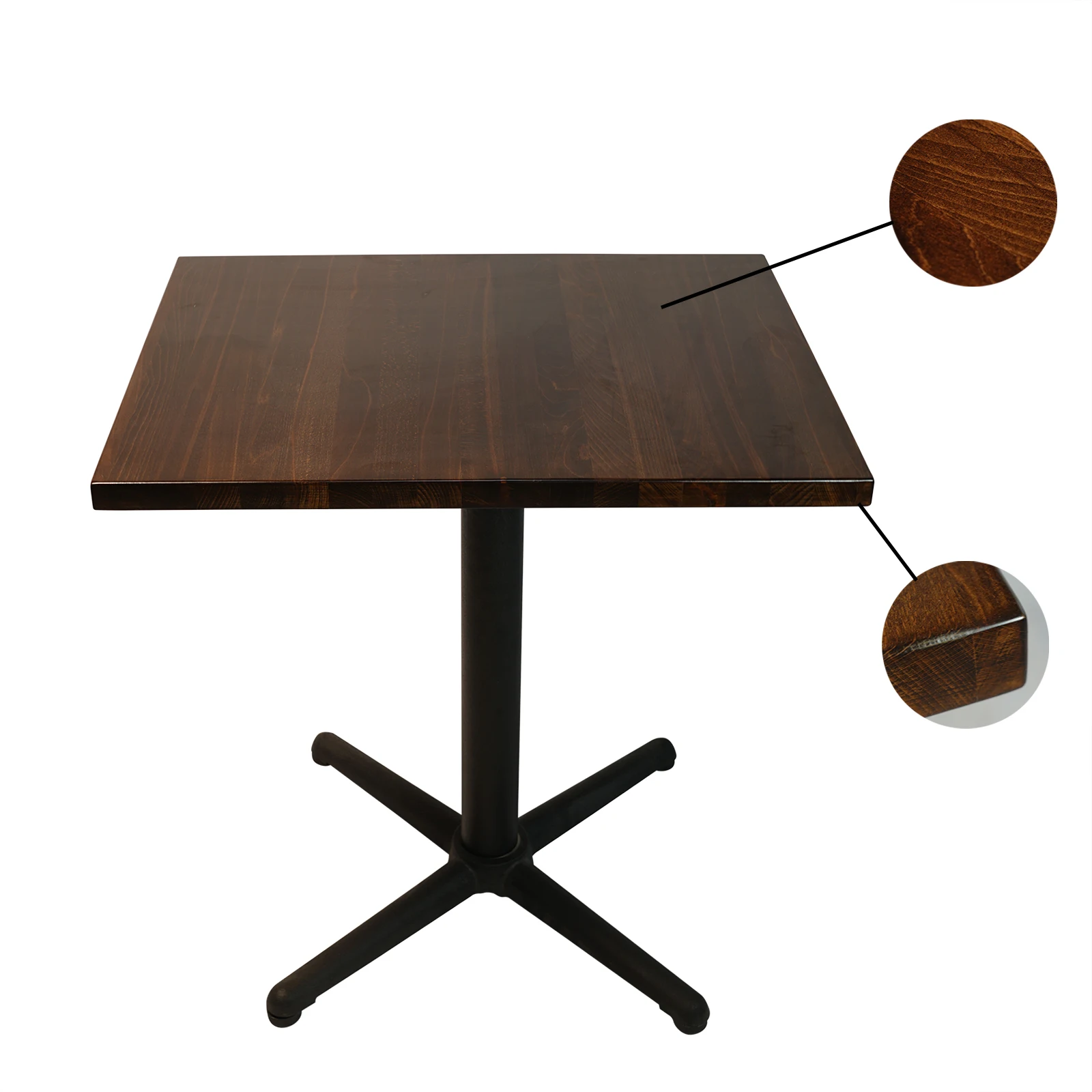 Black Walnut Color Solid Beech Wood Coffee Table Table Top Restaurant ...