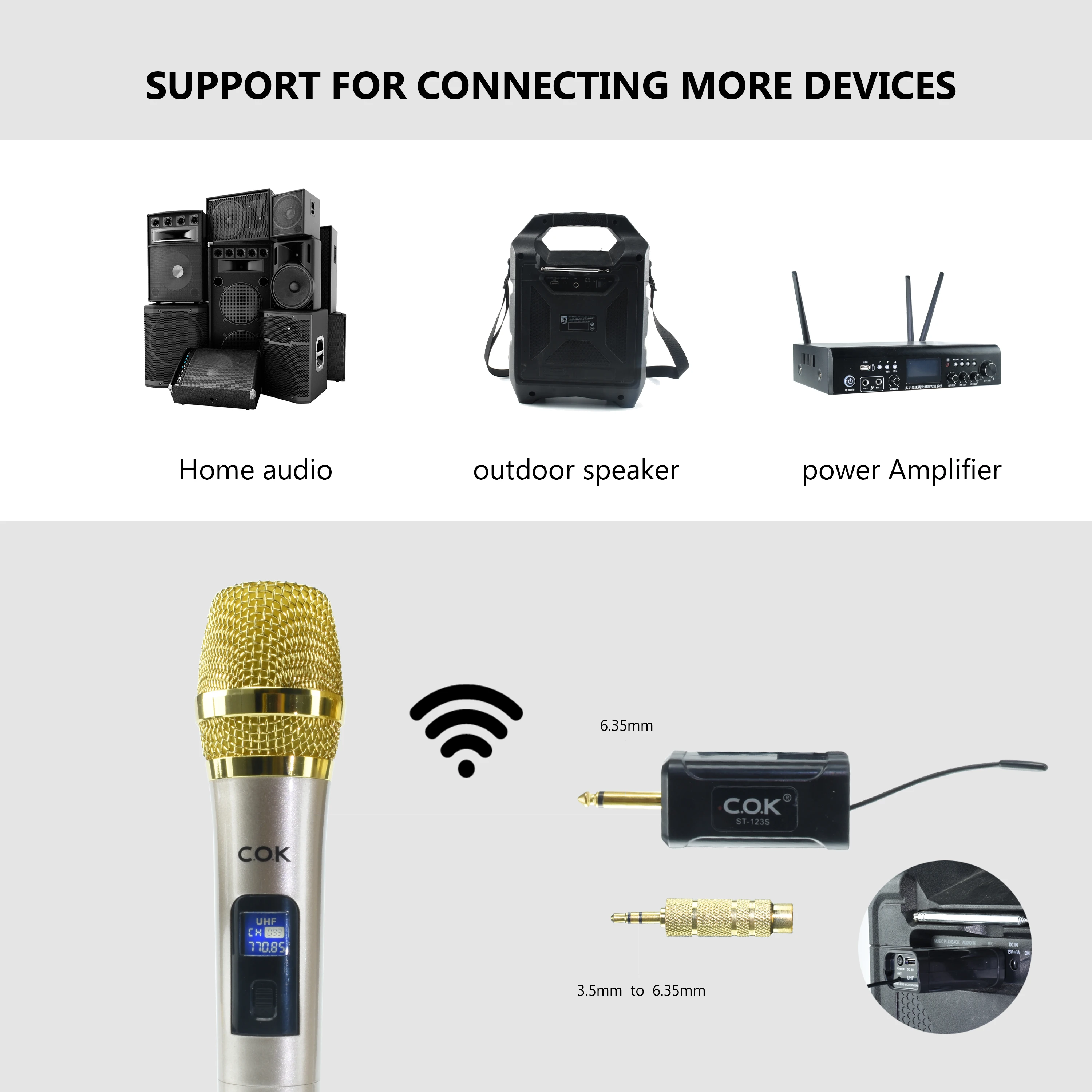 Smart Wireless Microphone,Uhf,Vhf,Metal Receiver,Professional,Low Power ...