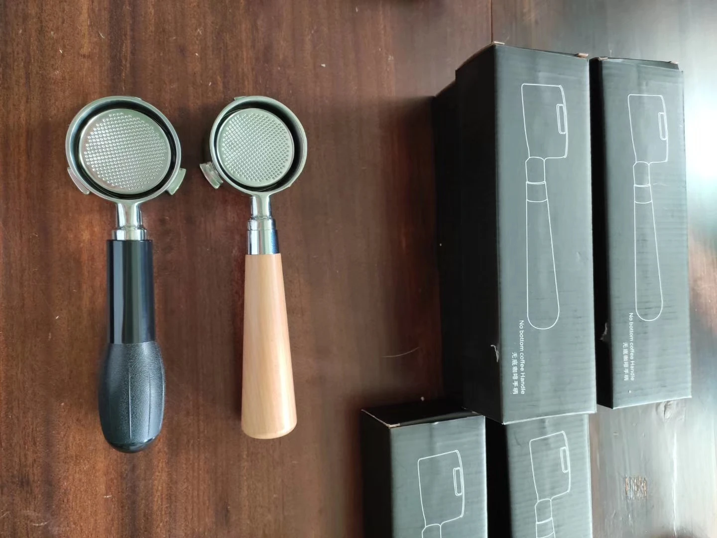 Hot Selling Custom Wood Handle Stainless Steel Portafilter Coffee 51mm ...