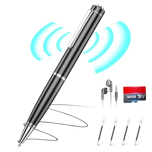 Multifunction Digital Writing Pen with Voice Activated Recorder