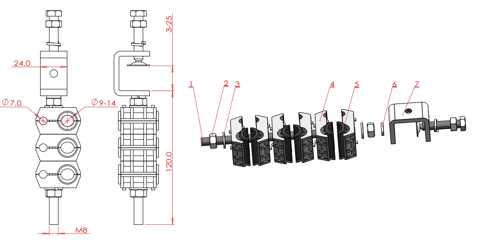 Telecom Tower fiber optic cable clamp/cable hanger Products from ...