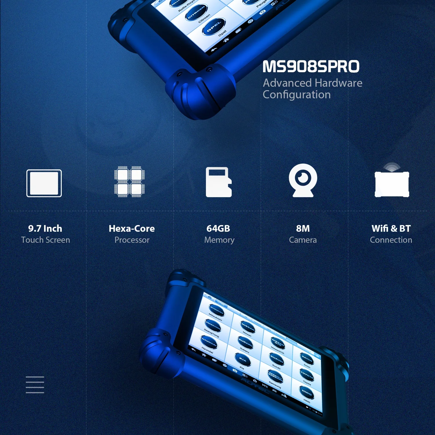 Autel 908s Pro Maxisys Ms908sp Ms908s Pro Obd2 Diagnostic Scanner Ecu ...