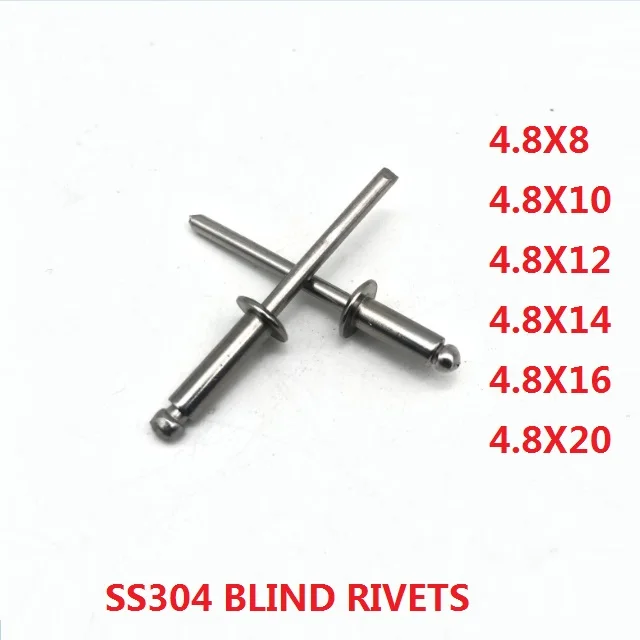 SS304 Stainless Steel Blind Rivets - Multi Grip & Durable
