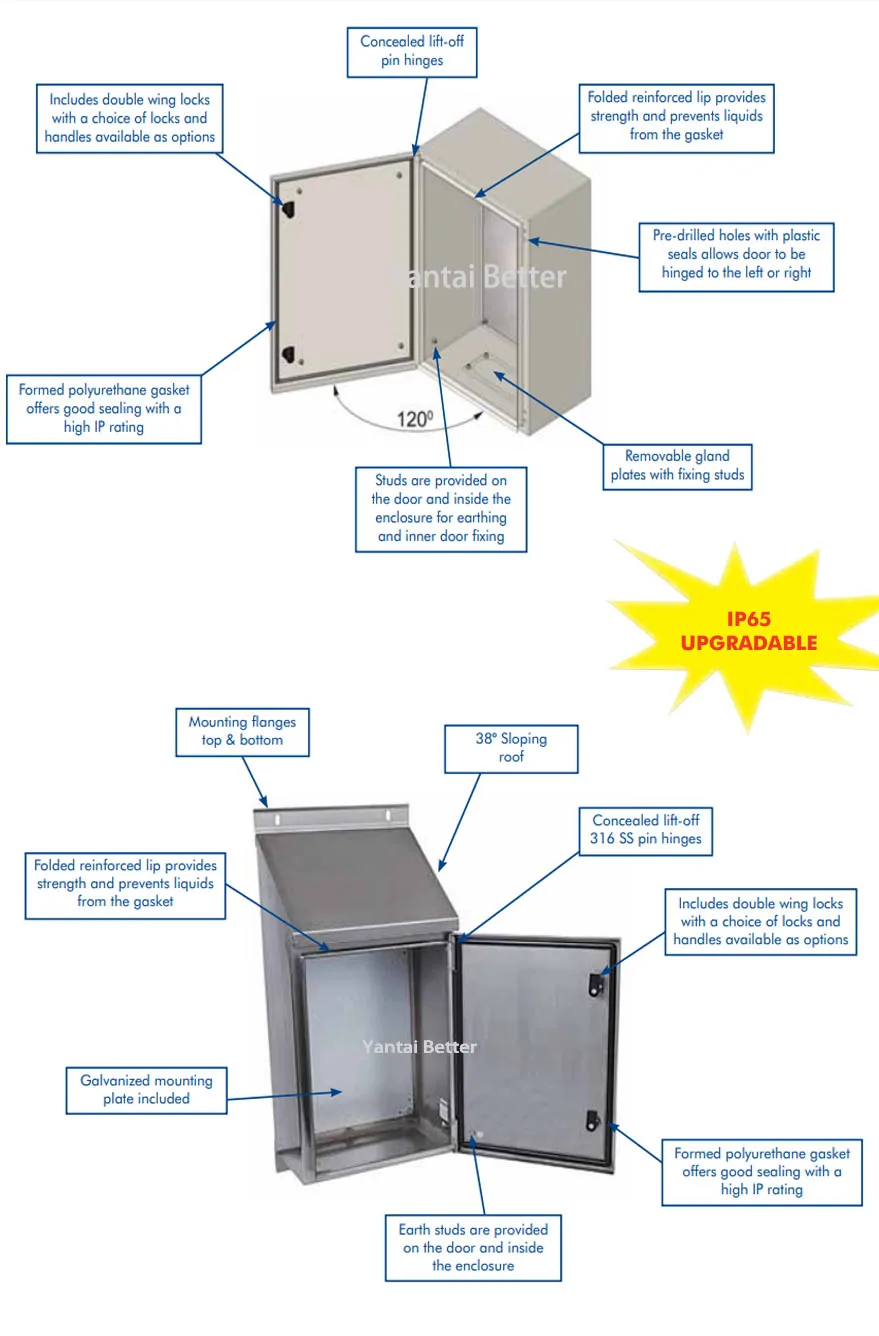 IP65 IP67 Waterproof Stainless Steel Electrical Enclosures
